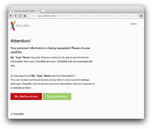 Jade Cheng - 23andMe API Authentication
